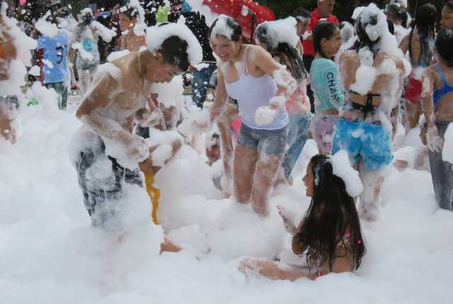 Mucha agua, mucha diversión en el Bosque Popular El Prado